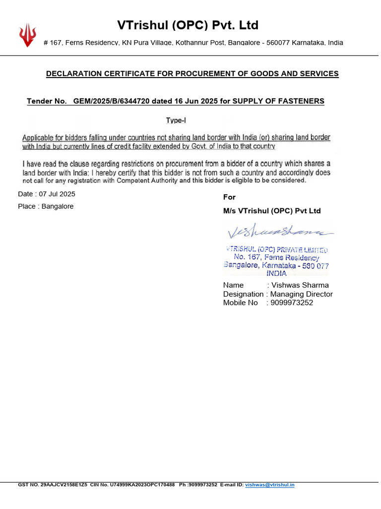 Oem Authorization Letter - Hal Kanpur - 16 Jul 2025 | PDF
