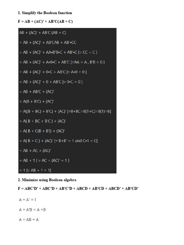 Class Xi Boolean | PDF