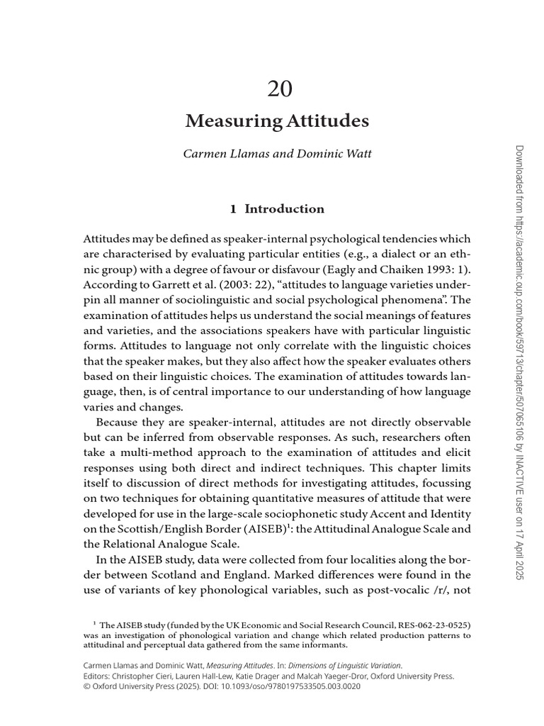 20 Measuring Attitudes | PDF | Likert Scale | Attitude (Psychology)