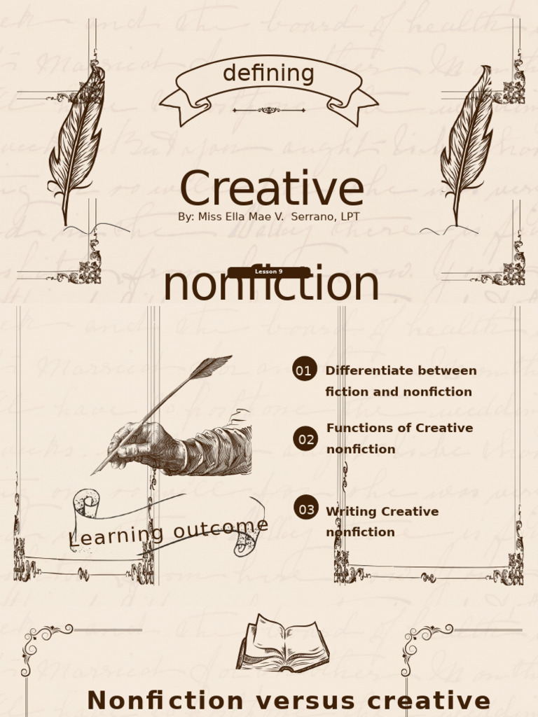 Lesson 9 Defining Creative Nonfiction | PDF | Creative Nonfiction ...