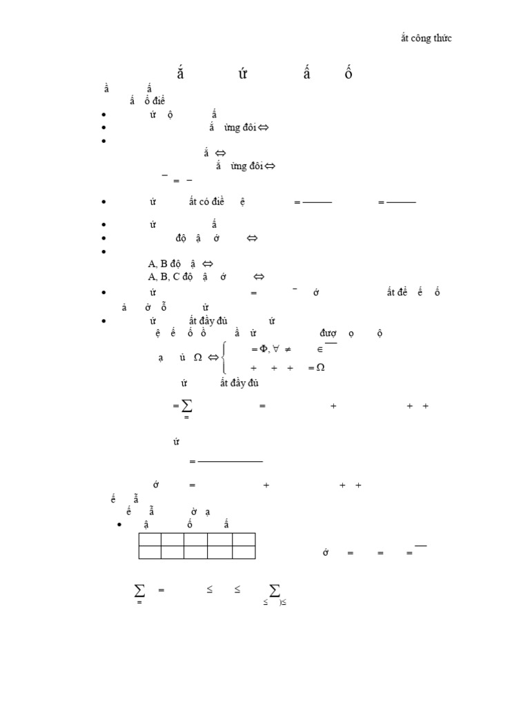 Tom Tat Cong Thuc XSTK-đã G P | PDF