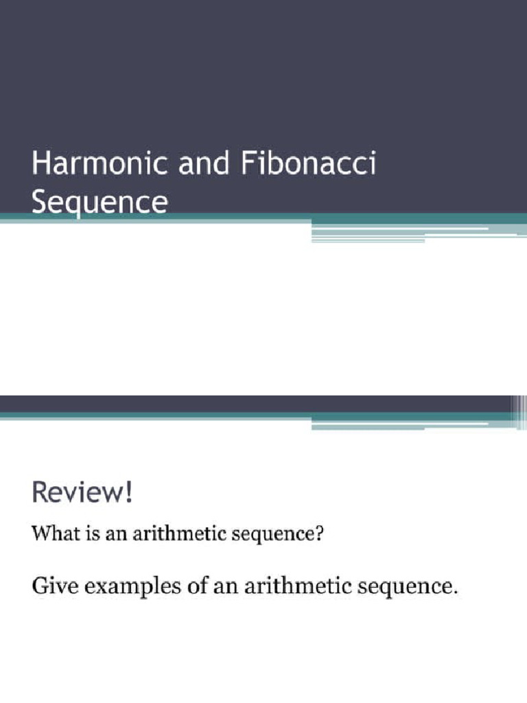 Harmonic and Fibonacci | PDF