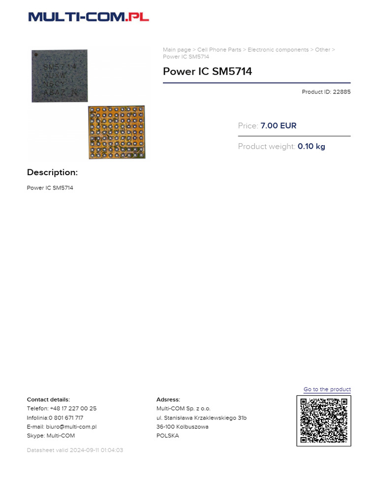 Power Ic Sm5714 en | PDF
