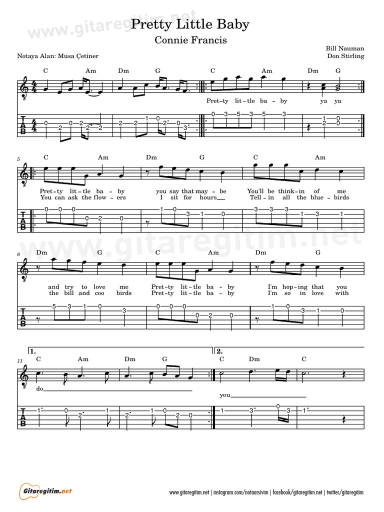 Pretty Little Baby Sheet Music Guide | PDF