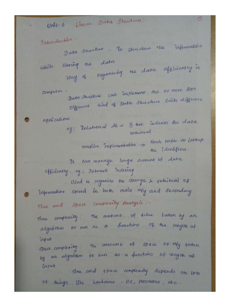 Unit 1 - DS - Compressed | PDF