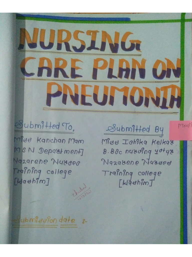 Pneumonia Care Plan | PDF