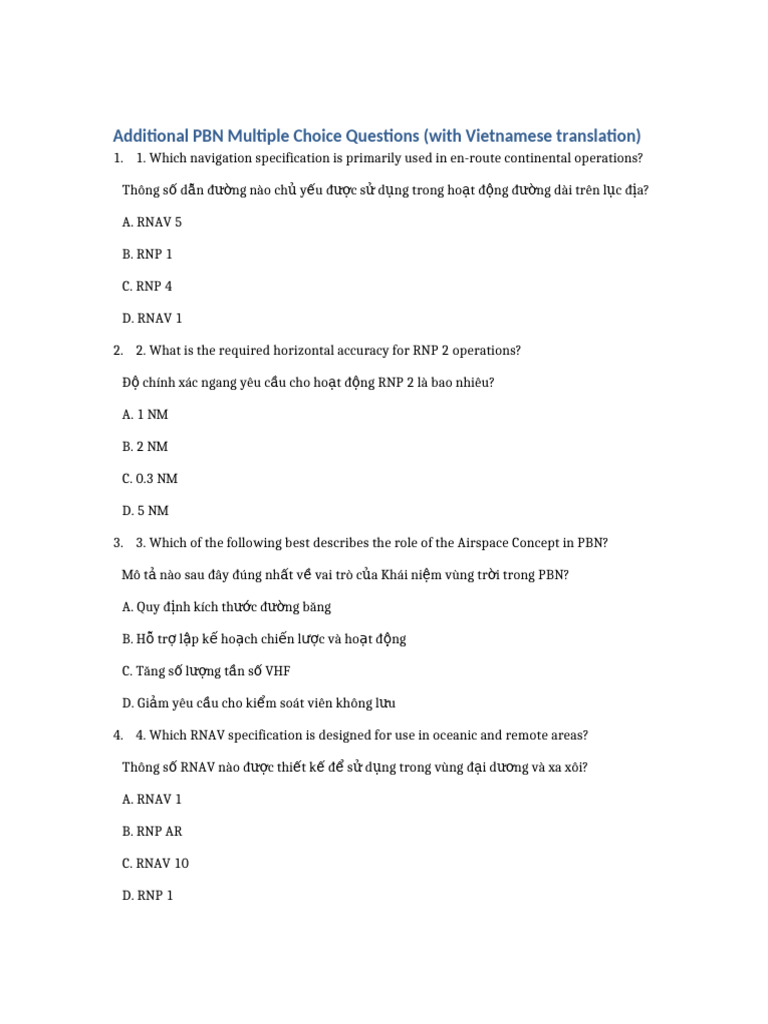 PBN Extra Questions | PDF