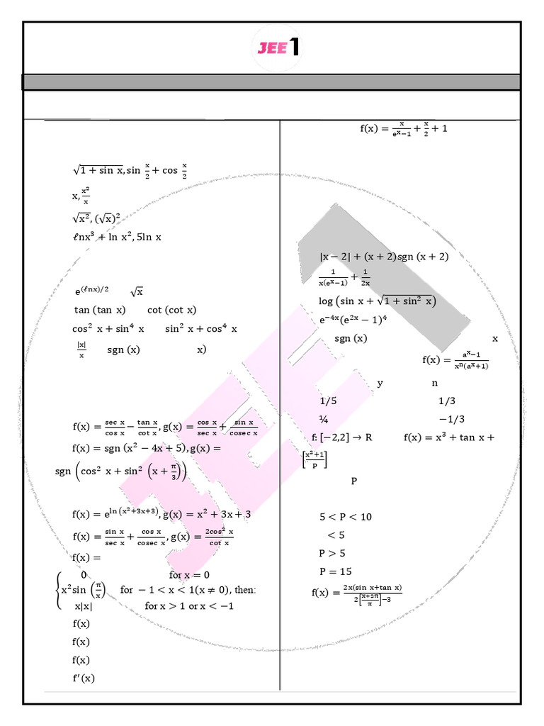Functions DPP - 8: Mathematics | PDF | Function (Mathematics ...