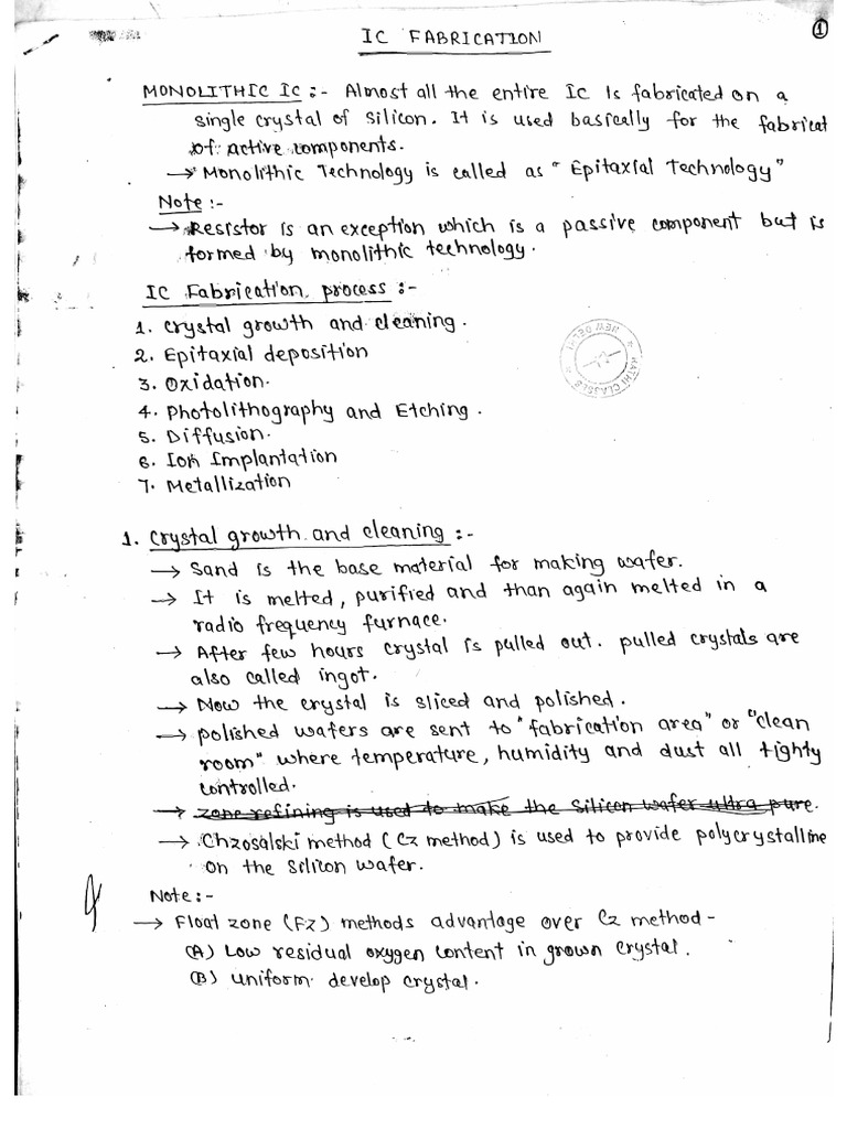 IC Fabrication | PDF