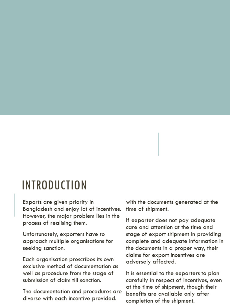 Understanding Trade Incentives in Bangladesh | PDF | Value Added Tax ...