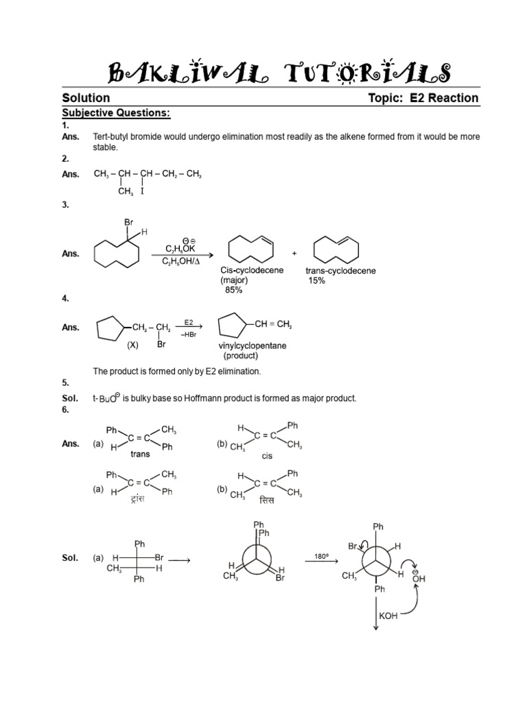 E2 Reactions Solution | PDF | Chess Theory | Chess