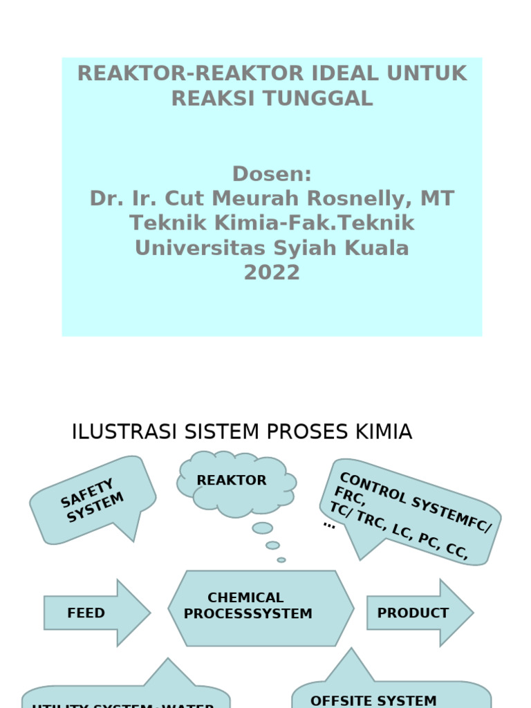 Reaktor Ideal untuk Reaksi Kimia | PDF