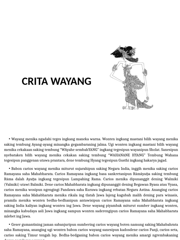 Crita Wayang | PDF