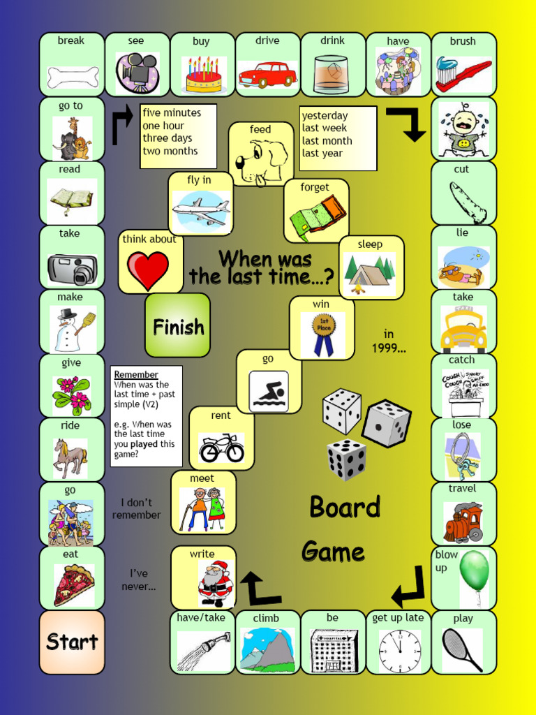 Board Game Past Simple | PDF