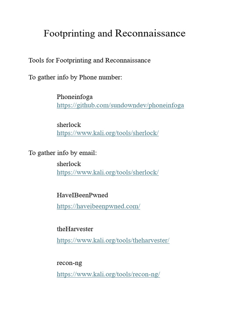 Footprinting and Recon | PDF