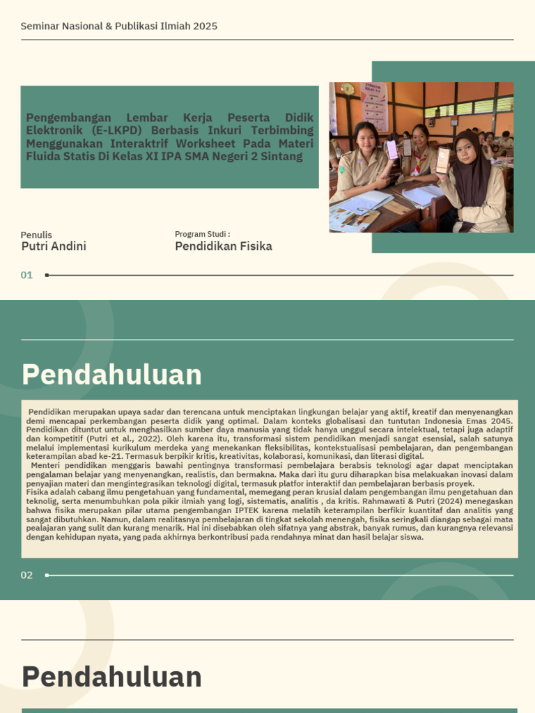 Putri Andini PPT Seminar Nasional | PDF