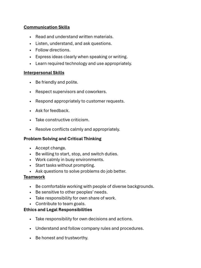 Essential Employability Skills Guide | PDF