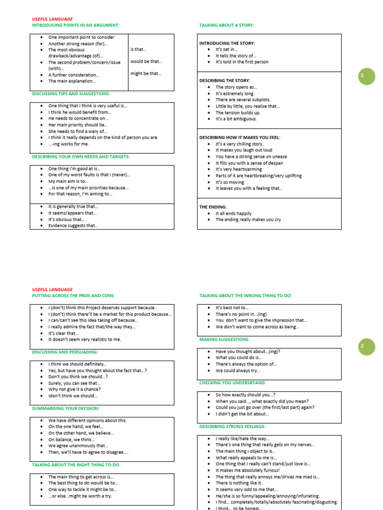 Essential Language for Argumentation | PDF