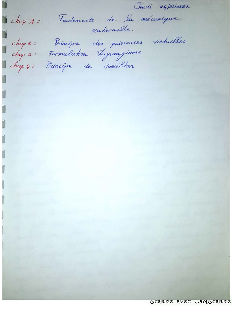 Chap1 Méca Anal | PDF