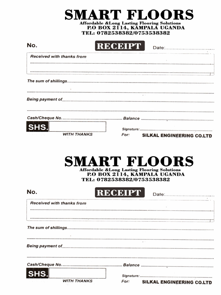 Smart Floors Africa - Receipts | PDF