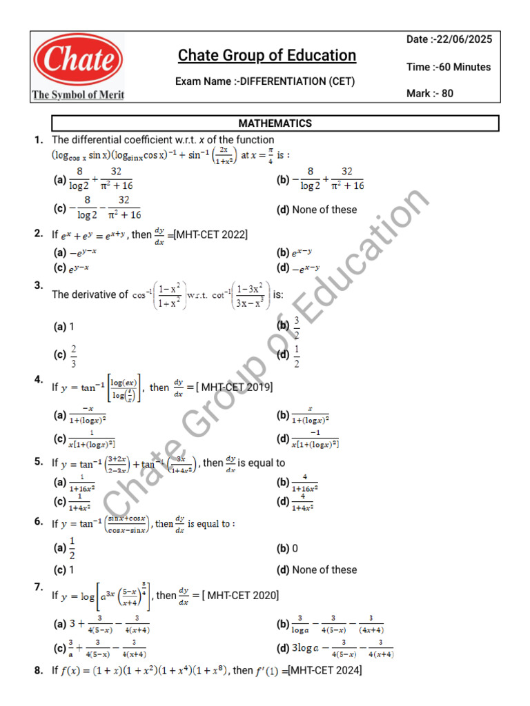 Maths DPP 12th | PDF | Chess Openings | Chess Theory