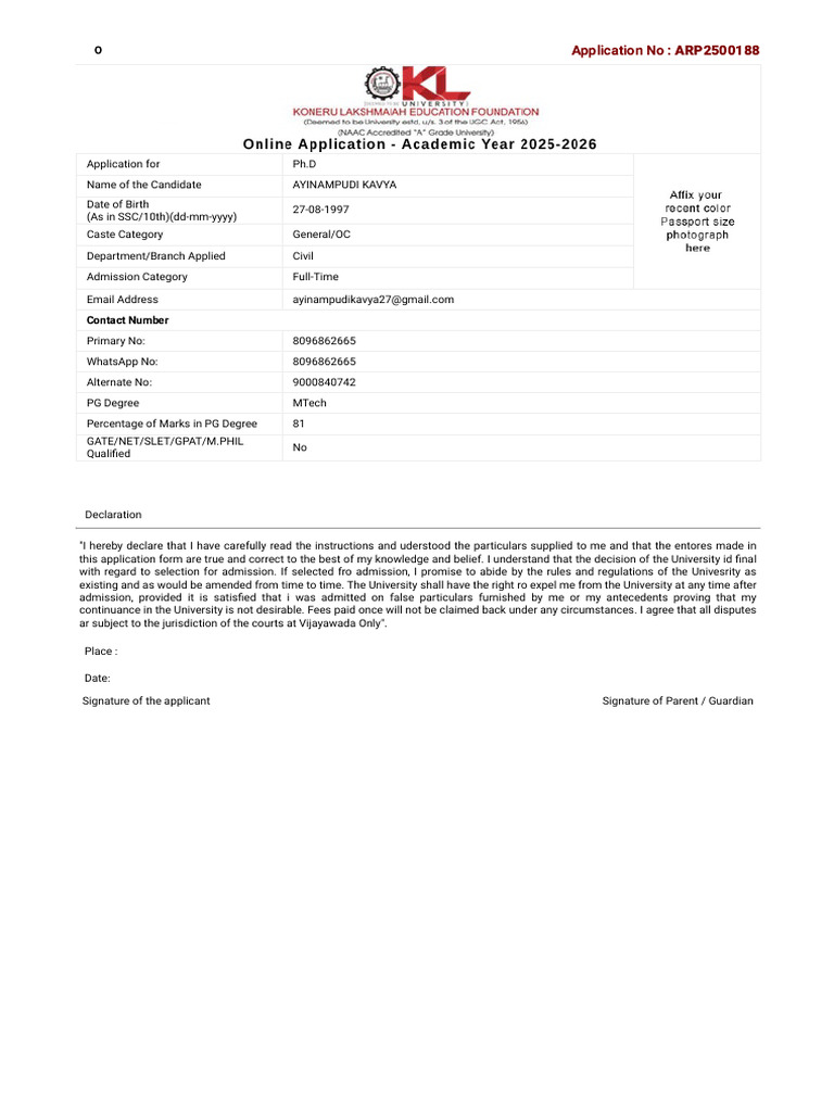 KLU Application | PDF