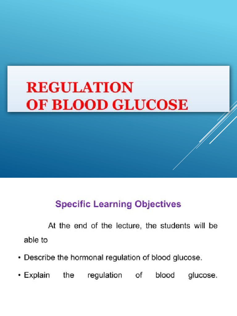 Hormone Regulation - Glucose | PDF