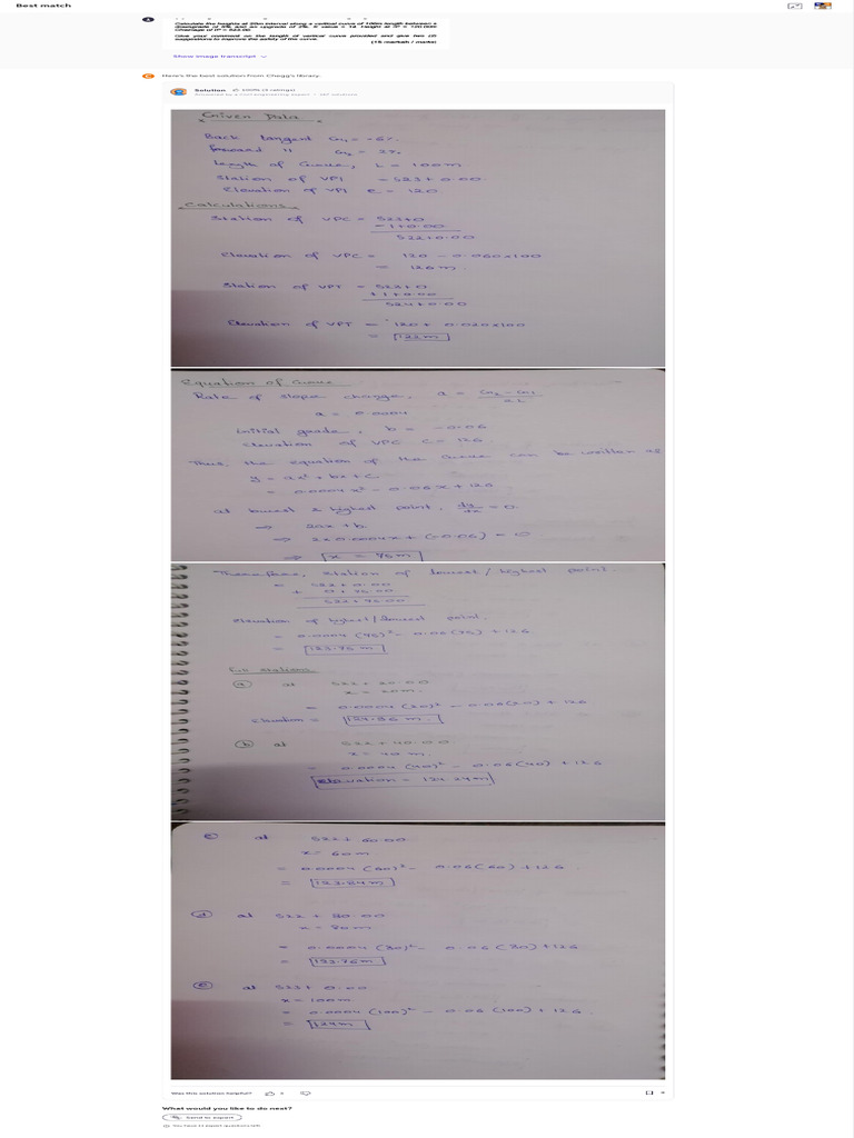 Calculate The Heights at 20m Interval Along A Vert... | PDF