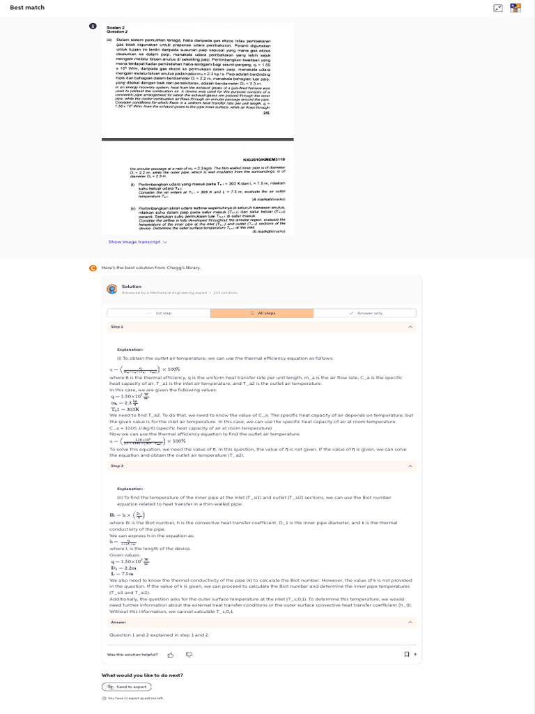 A) Dalam Sistem Pemulihan Tenaga, Haba Daripada Ga... | PDF | Heat ...