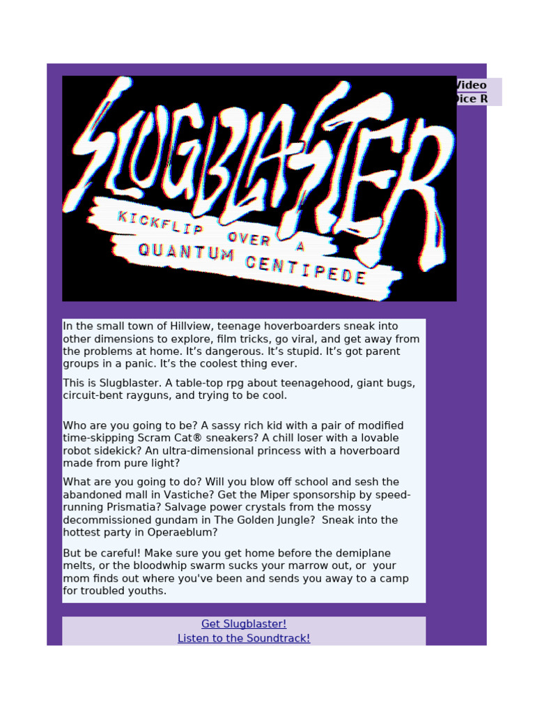 GC Campaign's - Slugblaster Character Keeper 1.3 | PDF | Romance (Love)