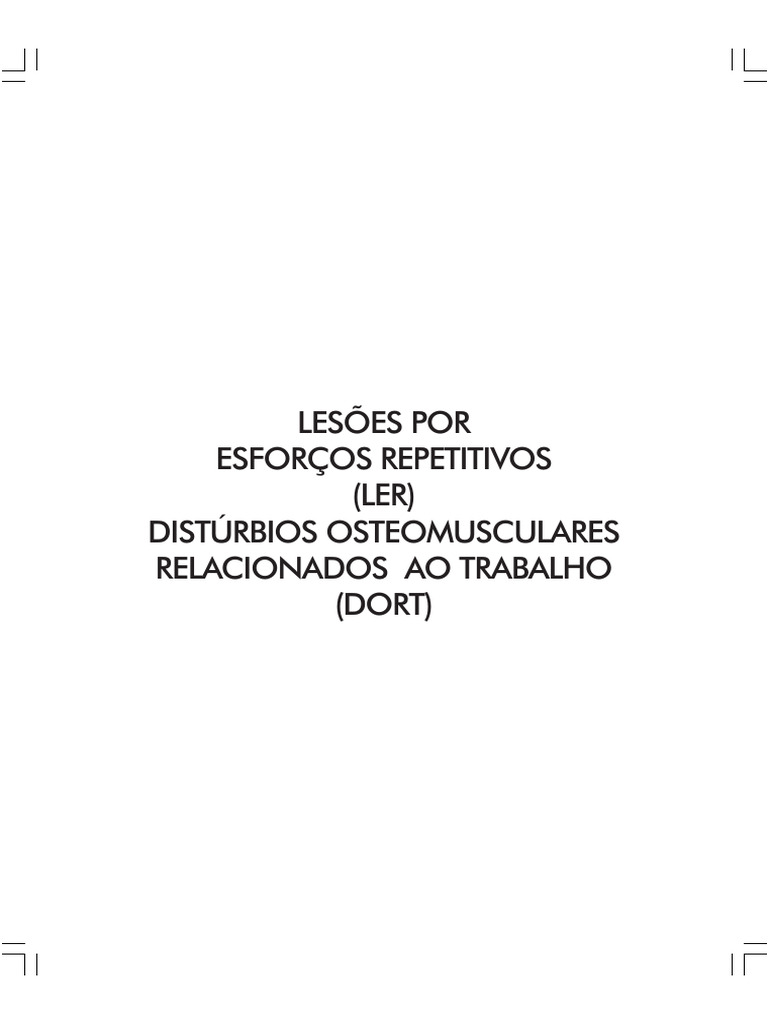 Lesões por Esforços Repetitivos (LER) e DORT | PDF | Medicina ...