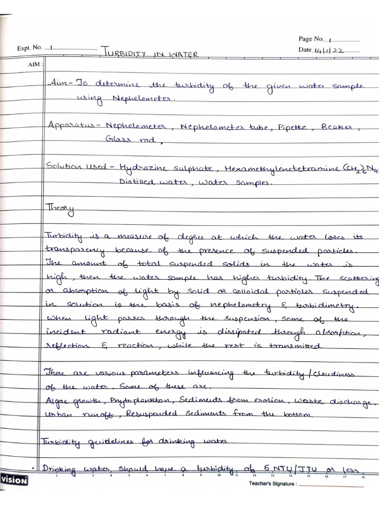 Env. Pollution Practical 1 | PDF