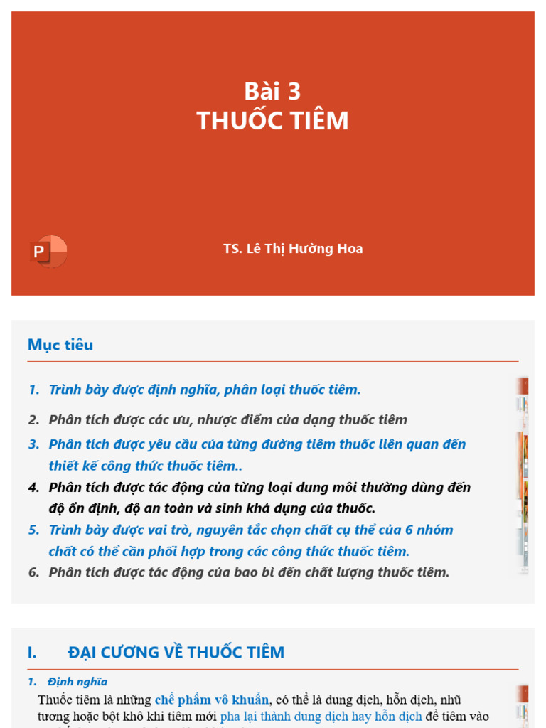 Bài 3. Thuoc Tiem - 5h | PDF