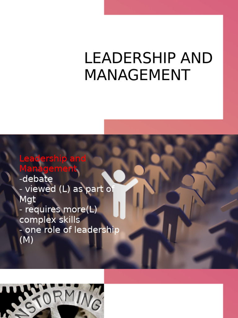 Leadership and Management Slide 1 | PDF | Leadership | Cognition