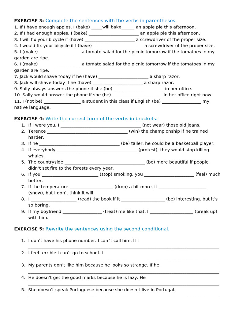 Conditional Sentences Practice | PDF