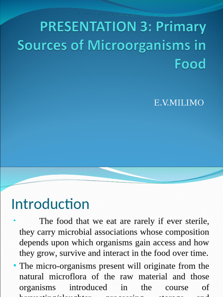 Lecture 2 Primary Sources of Microorganisms in Food | PDF ...