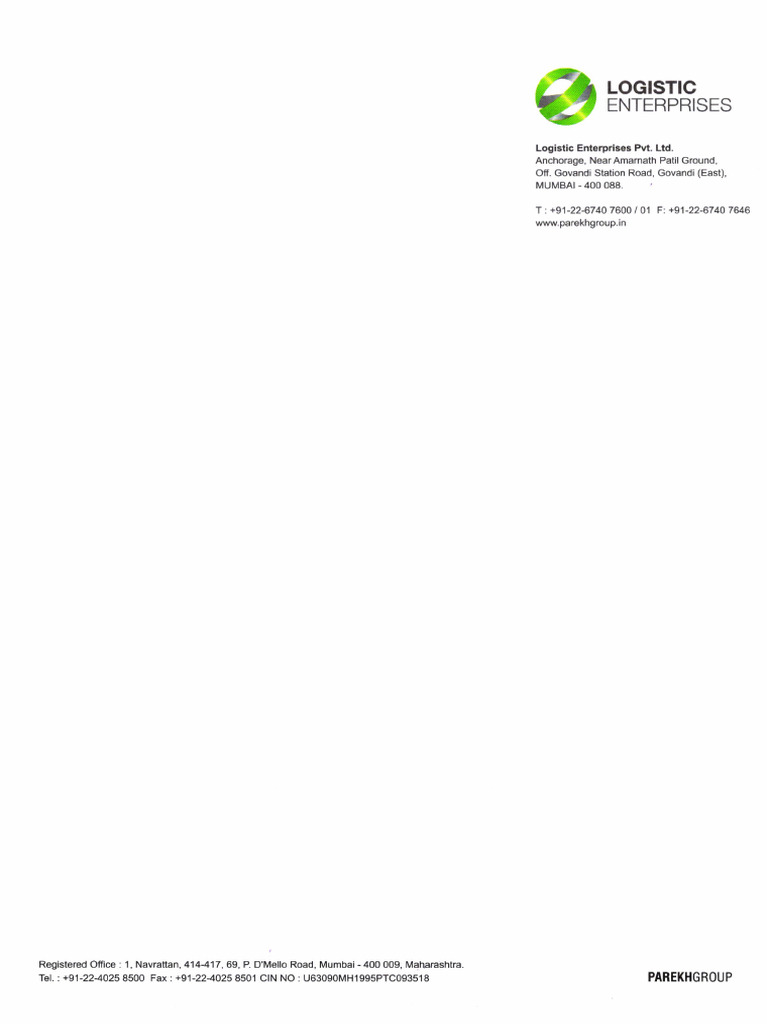 LETTER PAD Logistic Enterprises | PDF