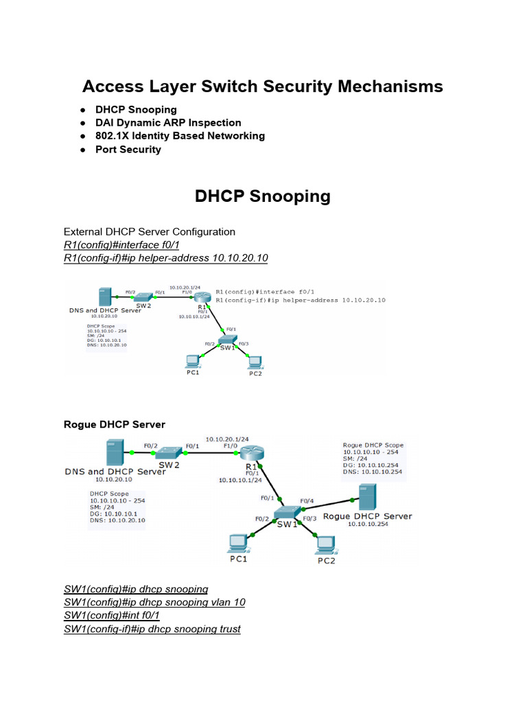 Switch Security Mechanisms Explained | PDF | Telecommunications ...
