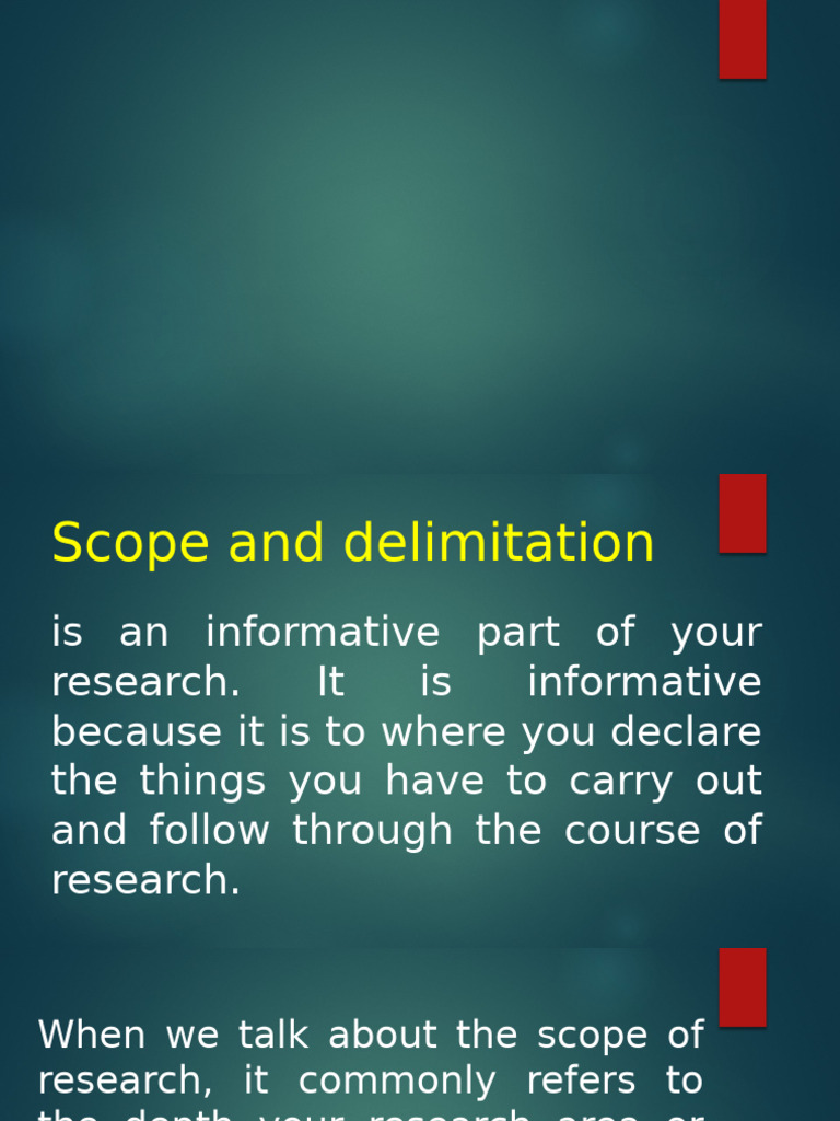 Scope and Delimitation | PDF | Sampling (Statistics) | Science