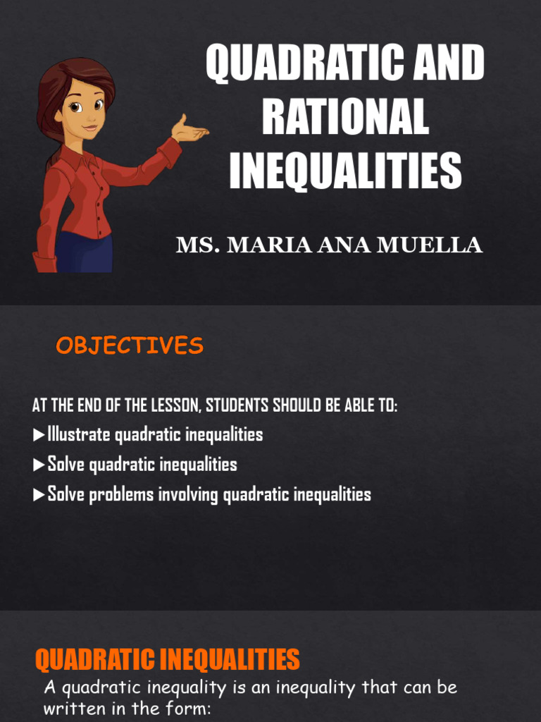 2 Quadratic Inequalities | PDF | Inequality (Mathematics) | Quadratic ...