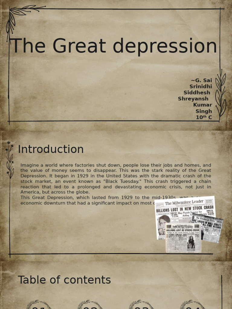 The - Great - Depression PPT 2.1 | PDF | Cost Of Living | Great Depression