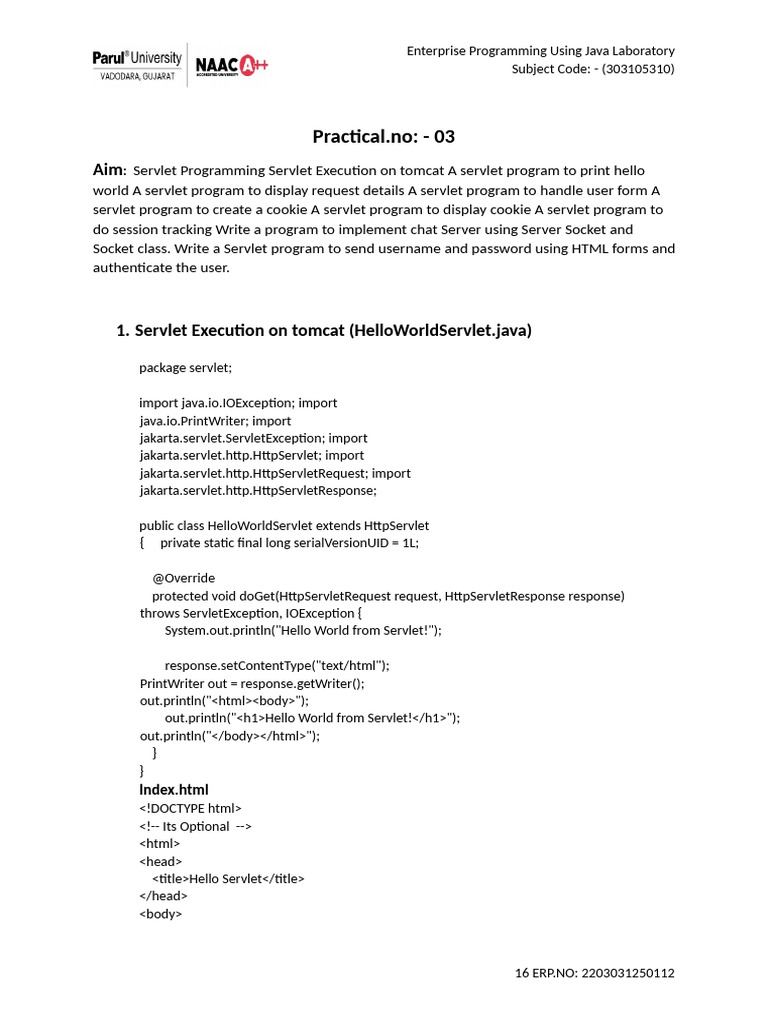 Java Servlet Programming Lab Guide | PDF | Computing | Computer Programming