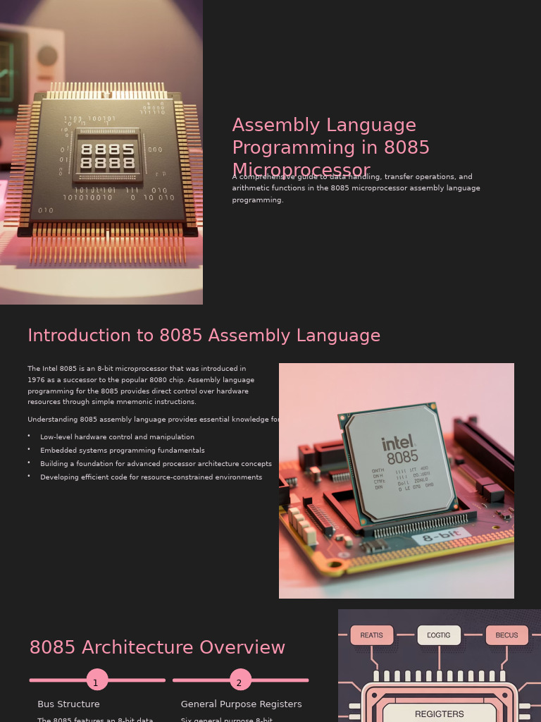 8085 Microprocessor | PDF | Assembly Language | Central Processing Unit