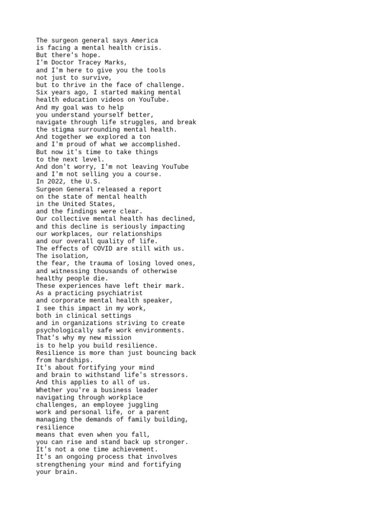 How To Build A Strong Mind New Focus On Resilience | PDF ...