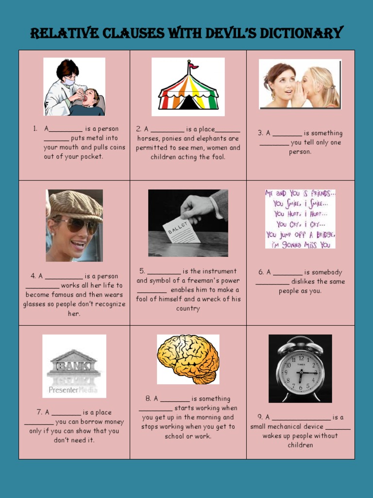 Relative Clauses Activity Guide | PDF