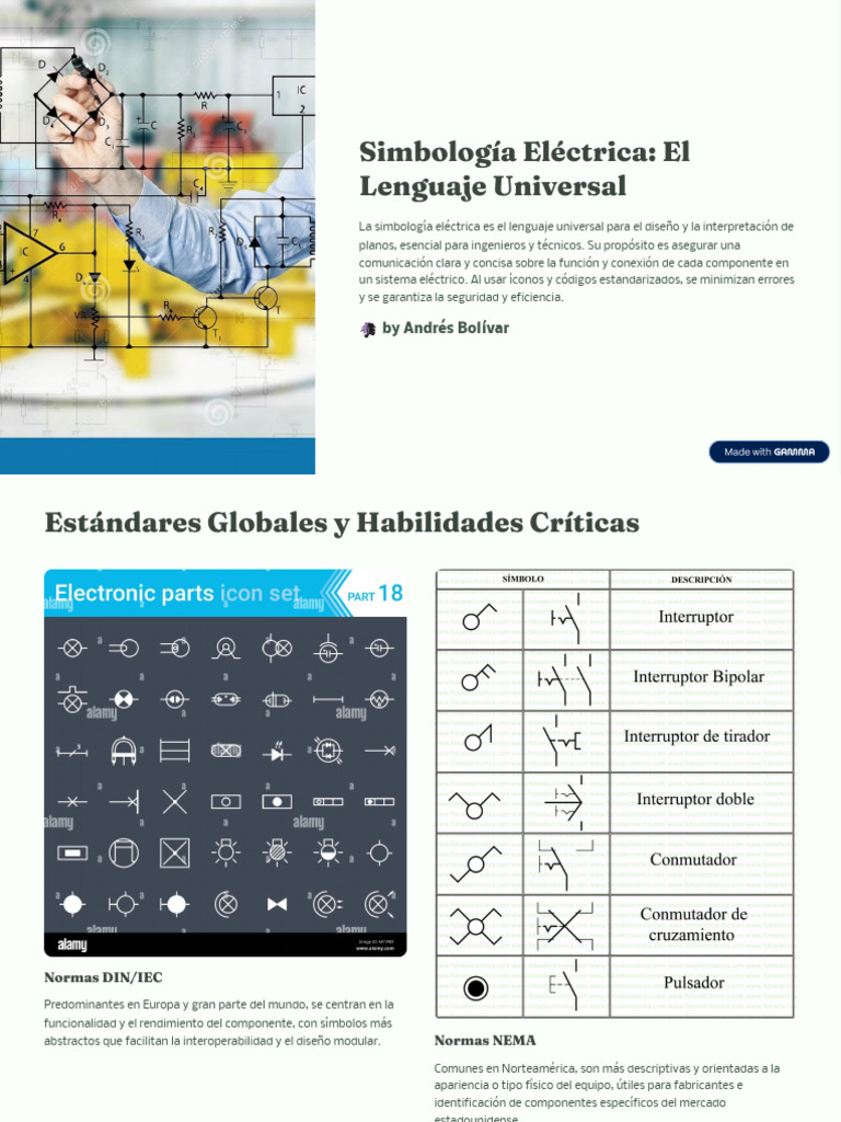 Simbologia Electrica El Lenguaje Universal | PDF