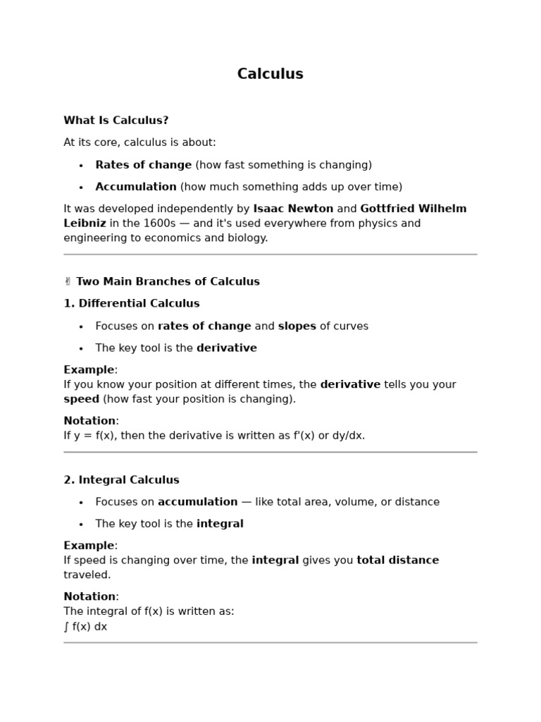 Understanding Calculus Basics | PDF