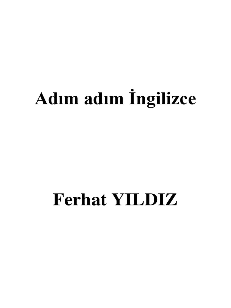 Adim Adim Ingilizce Ferhat YILDIZ | PDF