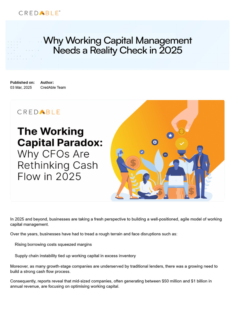 Working Capital Trends in 2025-2026 - Key Insights For CFOs ...