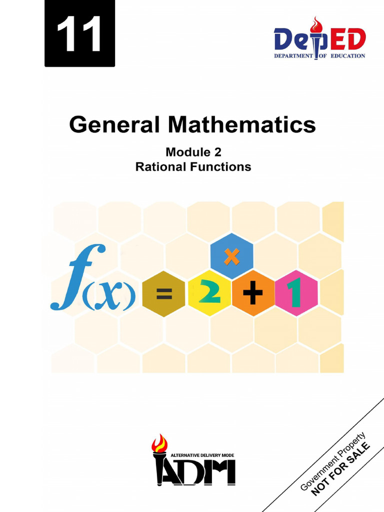 General Mathematics11 Q1 Chapter 2 Rational Functions 2024 2025 | PDF ...
